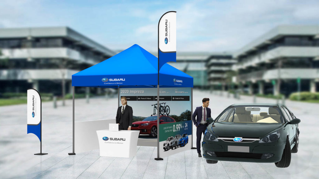 ABO0019 - Tent, Flags, Table, Back and Side Walls - Insta Brand Activation