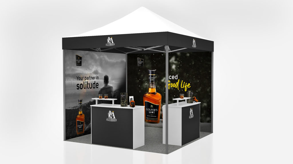 ABO0053 - Classic Tent, ABS Counters, Full Walls - Insta Brand Activation