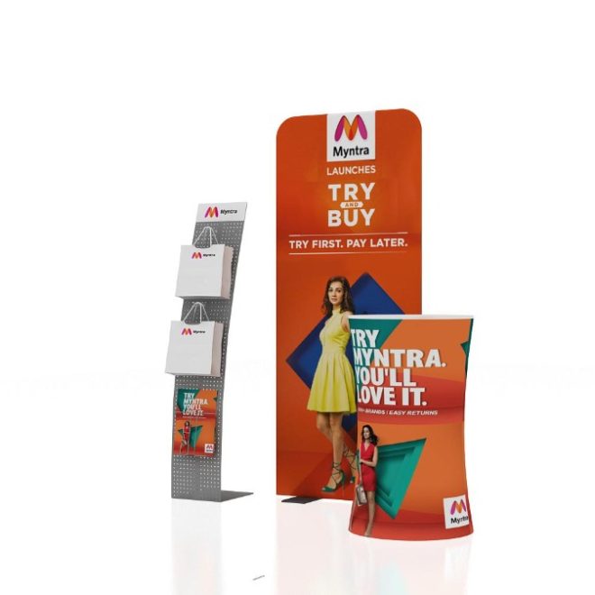 ABI0071 - Standee, Round Counter, Brochure Holder - Insta Brand Activation