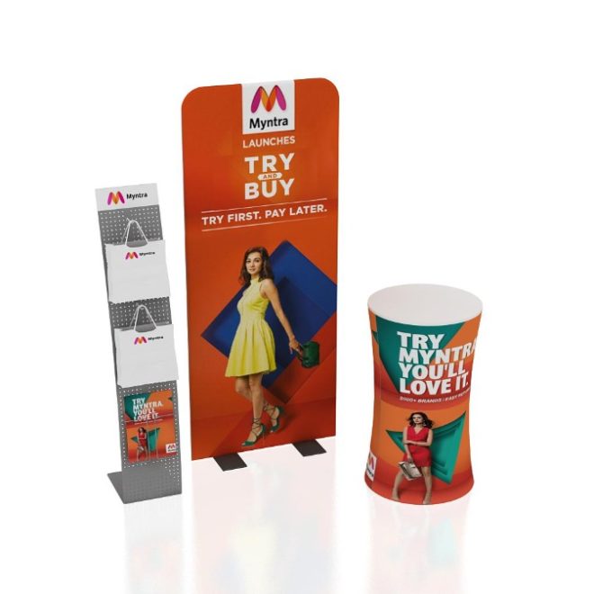 ABI0071 - Standee, Round Counter, Brochure Holder - Insta Brand Activation