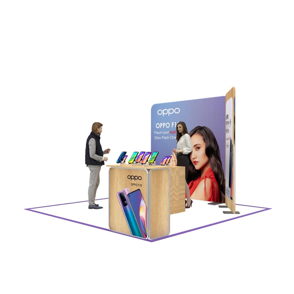 ABI0094 - Radius Standee, Euro Fold Counter, Promoter - Insta Brand ...